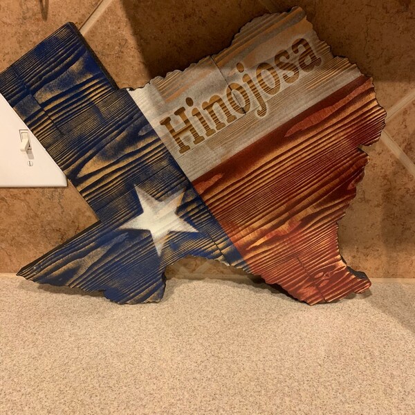 Personalized Texas Flag Wood Sign | Wood Wall Decor | Home Wall Decor ...