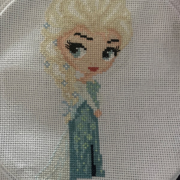 Little Elsa Cross Stitch Pattern Princess Cross Stitch Home Decor Wall ...