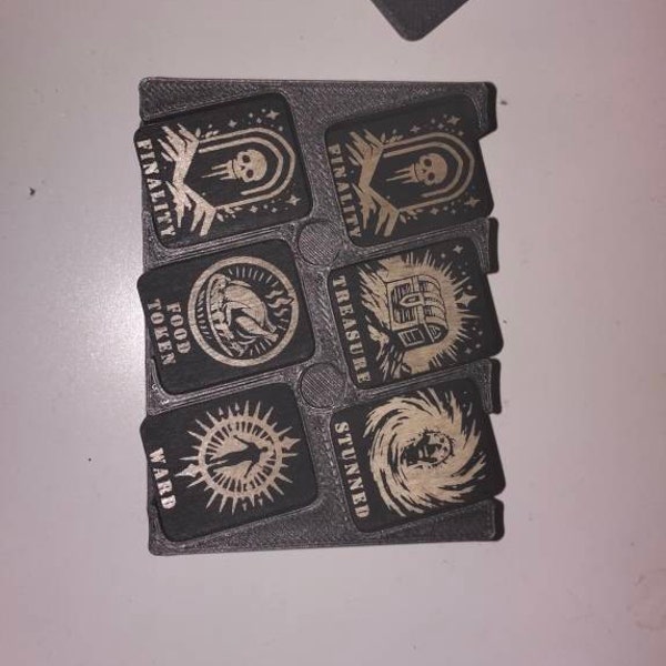 Wooden Ability Counter Set Compatible With Magic (MTG) - Laser Engraved ...