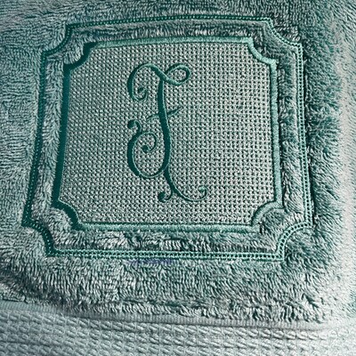 Double Square Embossed Embroidery Monogram Frame Instant Download - Etsy