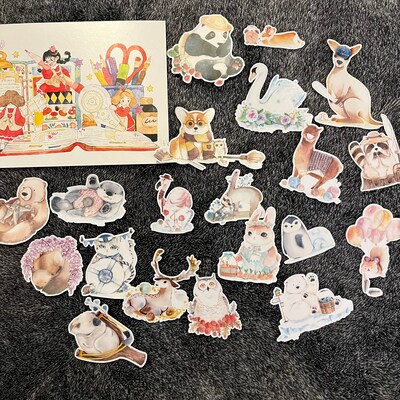 Animals Sticker Pack, Cute Animals Stickers Set, Die-cut Planner ...