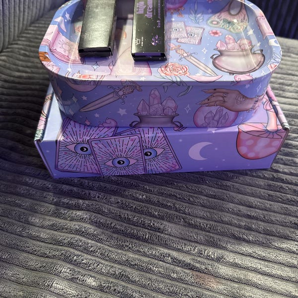 Stash Box With Rolling Tray Lid, Metal Storage Kit - Container for ...