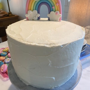 Fondant Rainbow Cake Topper Pastel Rainbow Cake Topper Rainbow Cake ...