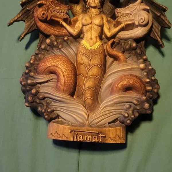 Tiamat Sumerian Gods Tiamat of Dragon Goddess Statue Sumerian Goddess Ishtar Mesopotamian Pagan ...