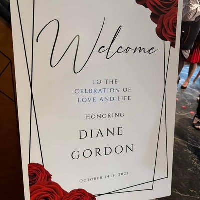 Red Wedding Invitation Template With Roses, Red Floral Black Frame ...