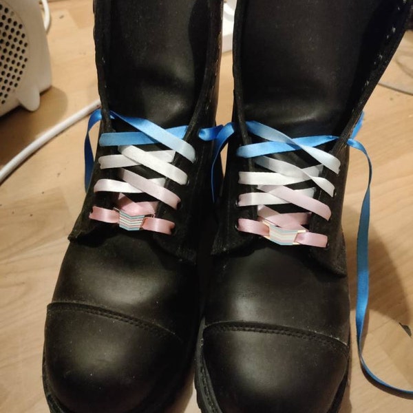 Transgender Pride Shoelaces — Subtle LGBT Pride Accessory Pride Flag ...