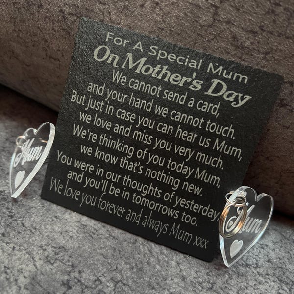 Personalised Mum Memorial Plaque Poem Dad Remembrance Slate Son Grave ...