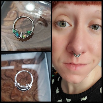 20G Chain Double Nose Stud/nose Piercing/nose Chain/nose Jewelry/summer ...