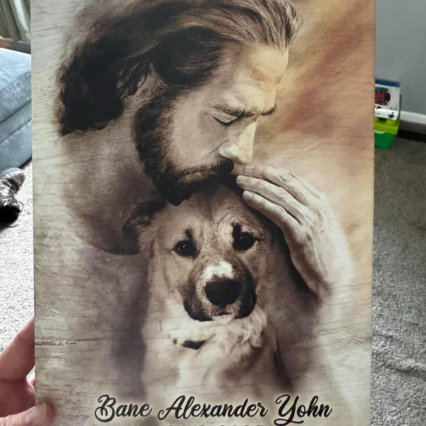 Jesus and Lion Face Art Canvas, Lion of Judah - Jesus Art Canvas ...