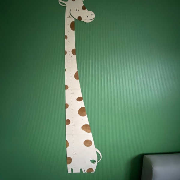 Safari Nursery Decor - Giraffe Growth Chart - Kids Height Chart ...