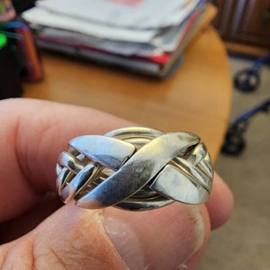 Ladies Five Band Puzzle Ring 5Q in Sterling Silver or Gold - Etsy