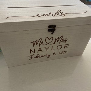 Write Your Own Personalized Wedding Wood Card Box Wedding | Etsy