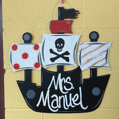 Pirate Door Hanger Pirate Ship Pirates Door Hangers - Etsy