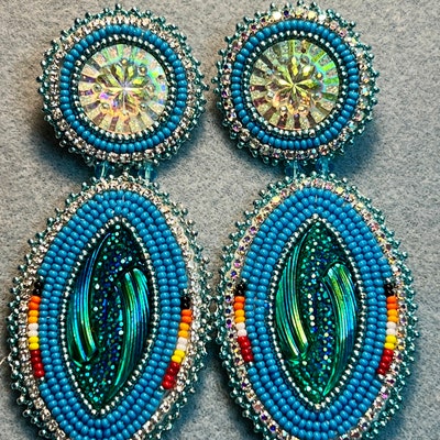 Beautiful Native American Bone Feather Earrings/tribal - Etsy