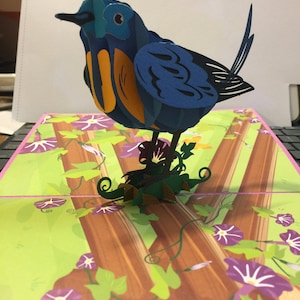 Paper Love Blue Bird Pop-up Card, Premium 3D Popup Greeting Cards, for ...