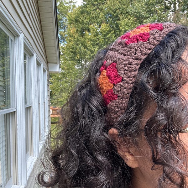 Crochet Headband | Adjustable Tie Headband | Gift for Her - Etsy