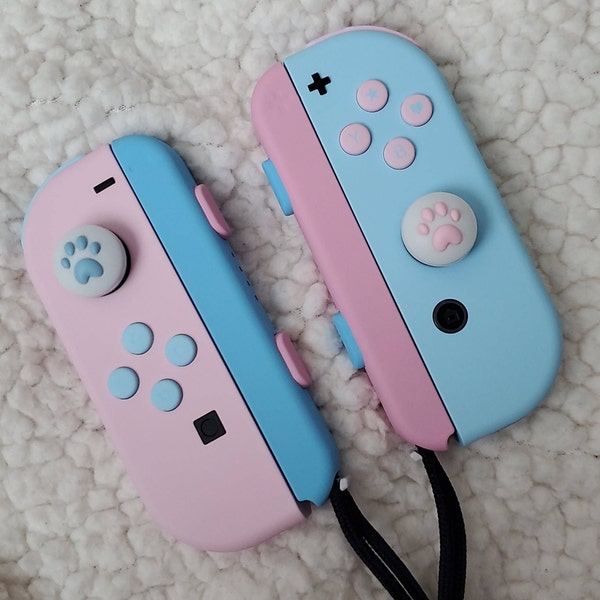 Custom Pastel Baby Pink and Blue Nintendo Switch Joy-con Joycon ...