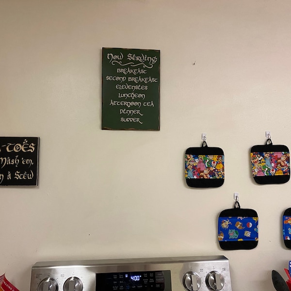 Potatoes Taters Engraved Wood Sign Hobbit Meals Menu Lord of the Rings ...