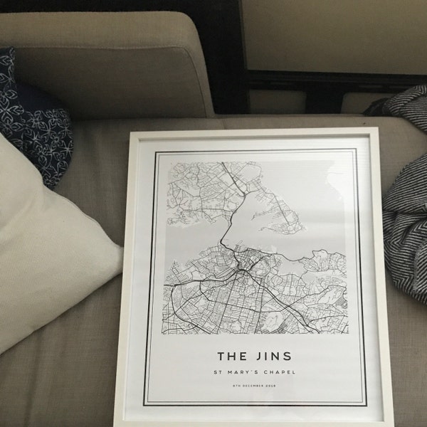 Custom Map Printable Wall Art, Custom Map Wall Art, Personalized Map ...