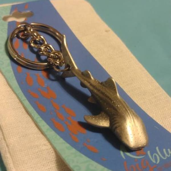 Pewter Whale Shark Keychain: Ocean Lover Gift - Etsy
