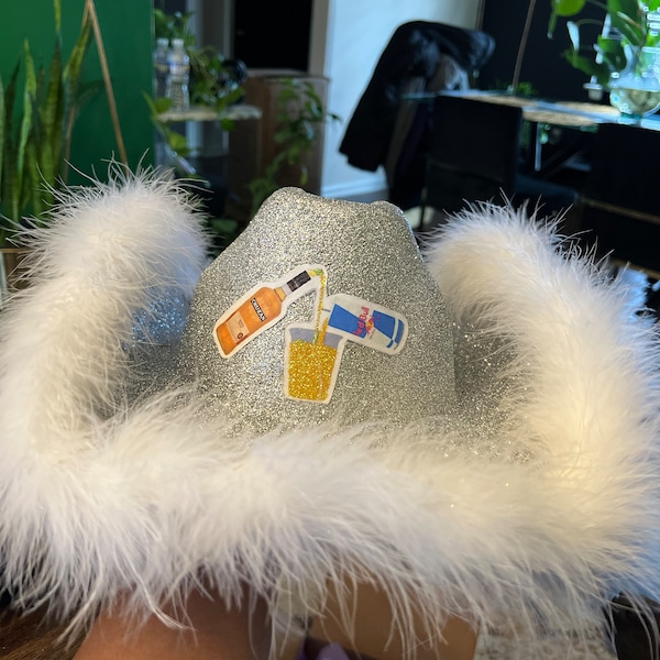 Capri Sun Glitter Cowboy Hat Fully Customizable Light up Cowboy Party ...