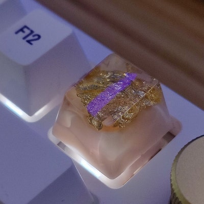 Artisan Keycaps Black & Purple Key Cap Space Bar 6.25u, 1.5u, 1u, 1.75u ...