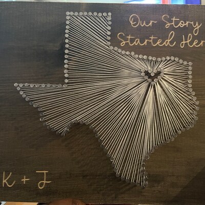 Iowa State String Art, Iowa Decor, State String Art, Iowa Nail Art ...