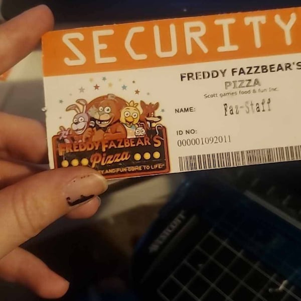 FNAF Security Badge; Personalized Badge; Security Breach; Freddy ...