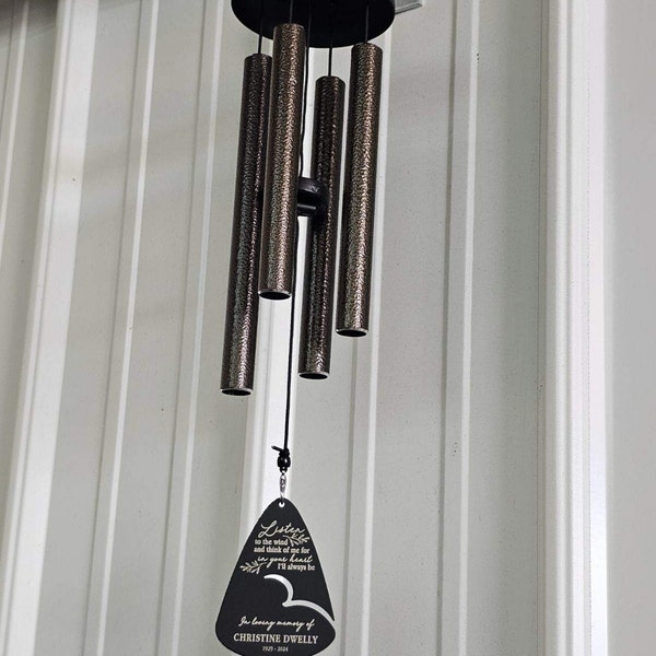 Memorial Wind Chimes Personalized Listen to the Wind Sympathy Wind ...