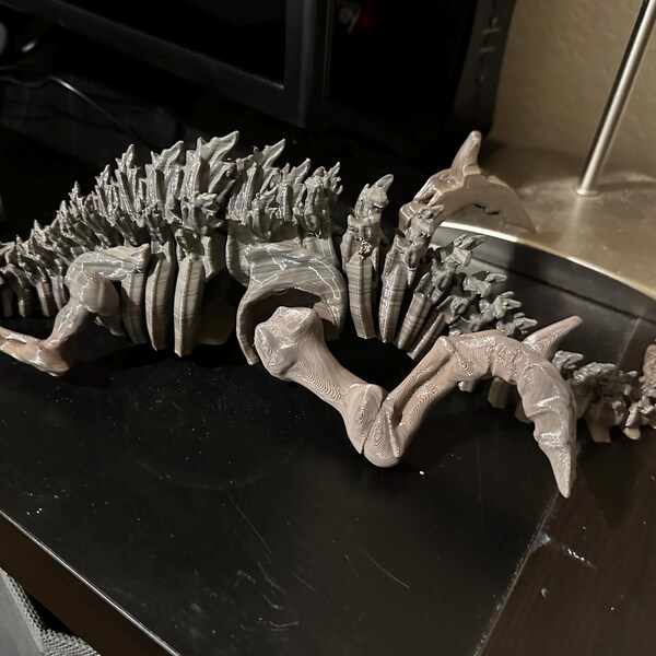 Fully Articulated Skeletonized Godzilla Figure Poseable Fossil Kaiju ...