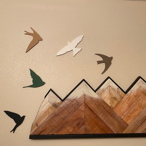 Flying Birds Wall Art,wood Decor,flock of Birds,swallow - Etsy