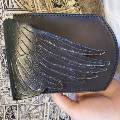 Handmade Leather Raven Wing Belt Pouch for Faire or Festival - Etsy