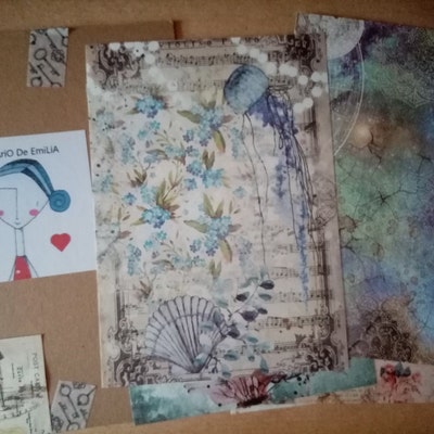 Beautiful Watercolor Handmade Paper Set Handmade Stationary - Etsy