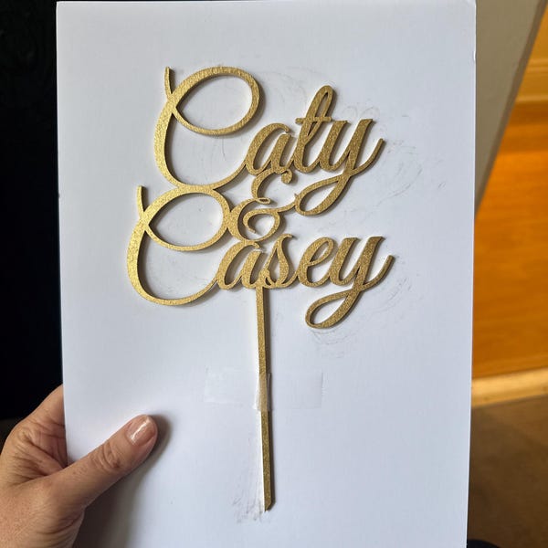 Wooden Custom Cake Topper With Your Text / Personalised Party Decor ...