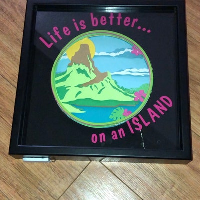 3d Layered Hawaii Svg, Ocean Svg, Aloha Svg, Mountain Svg, Shadow Box ...