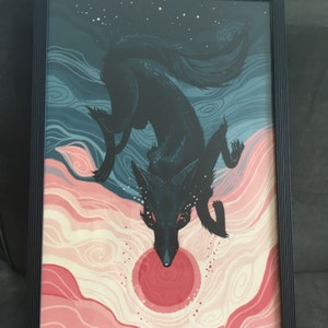Tiangou Swallows the Sun 8x12 in Art Print - Etsy