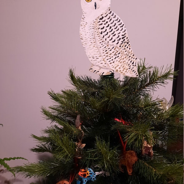 Barn Owl Tree Topper, Made to Order, Handcrafted Gift for Owl Lover ...