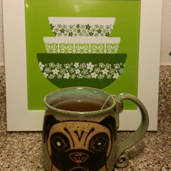 Pug Mug Custom Pet Portrait Mug Dog Pet Coffee Mug Cup Personalized ...