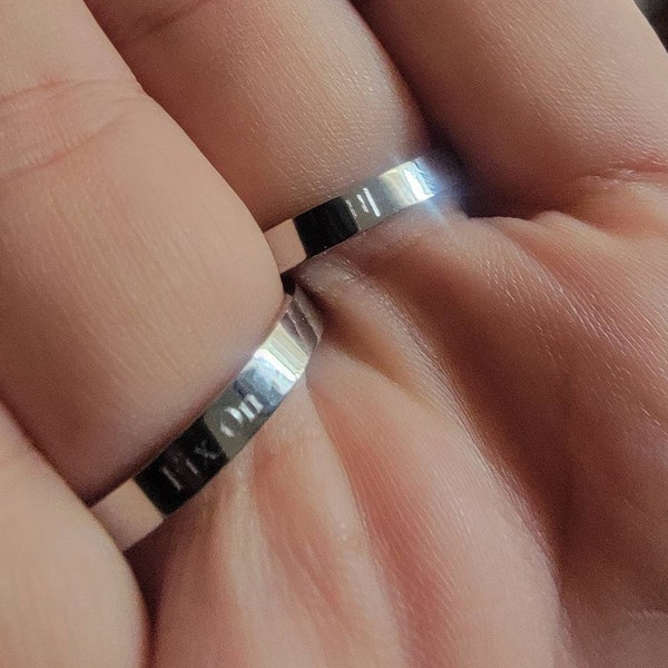 ATEEZ RING/ Personalized Ring, Kpop, Atiny, Subtle Engraved Ring ...