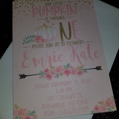 Pink White and Gold Watercolor Pumpkins Clip Art Sparkling Gold ...