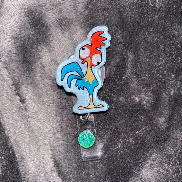 Hei Hei Moana Retractable ID Badge Reel Nurse Teacher Office Badge Reel ...