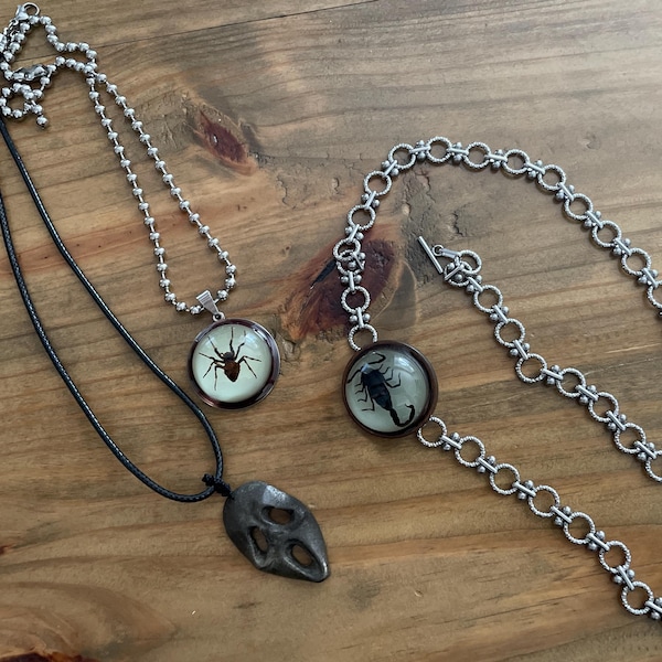Pure Brass Beetle Necklace – Ghost Neck Insect Pendant With Tiger’s Eye ...