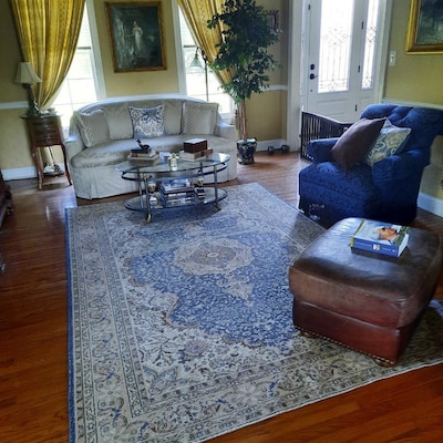 5x10 Striped Rug,4'79x10'17 Ft,5x10 Vintage Rug,oushak Rug,5x10 Turkish ...