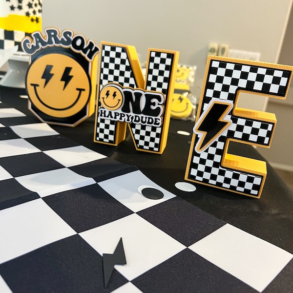 Happy Dude 3D Letters, Happy Dude Birthday, One Happy Dude Birthday ...