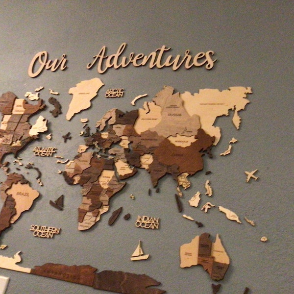 Our Adventures Sign-our Adventures Wooden Wording - Etsy