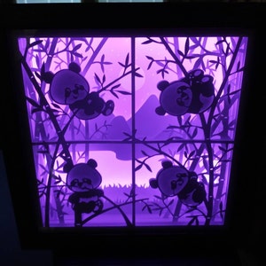 Halloween 5 Sided Paper Cut Light Box Template Shadow Box 3D | Etsy