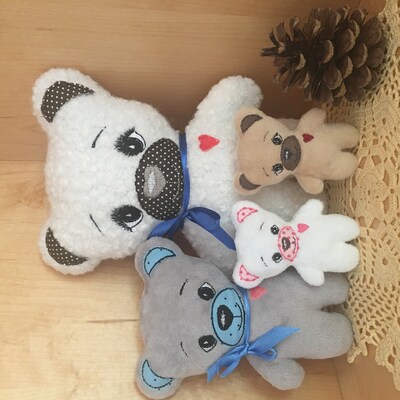 ITH in the Hoop Teddy Bear Lovey Pattern Machine Embroidery - Etsy UK