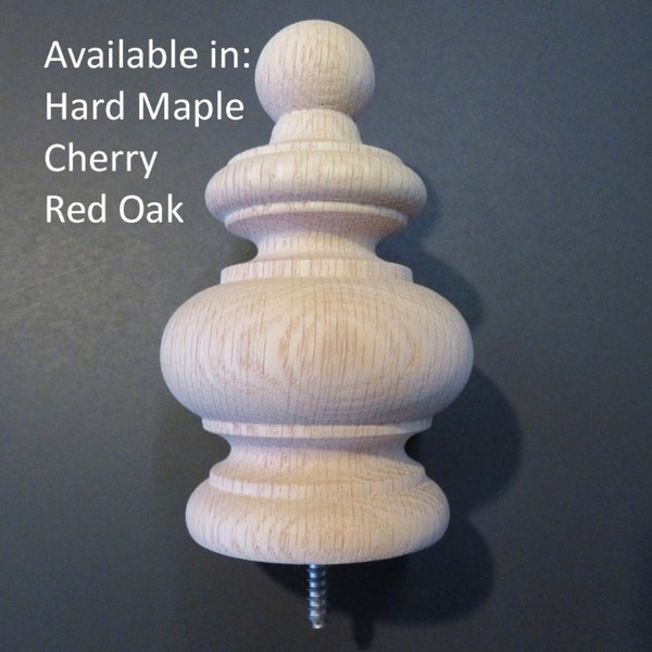 Wood Finial Replacement Bed Post 4-7/8 H X 2-3/4 W X 1-3/4 Base. Wood ...
