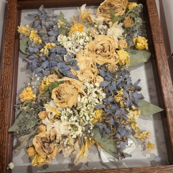 Bouquet Preservation Wood Shadow Box Floating Frame - Etsy