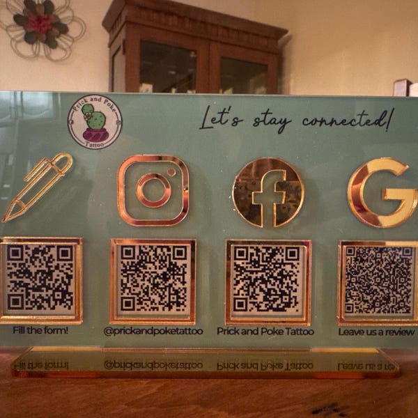 Multi QR Code Sign | Payment Sign | Social Media QR Code Sign | Beauty Sign| Business Sign ...